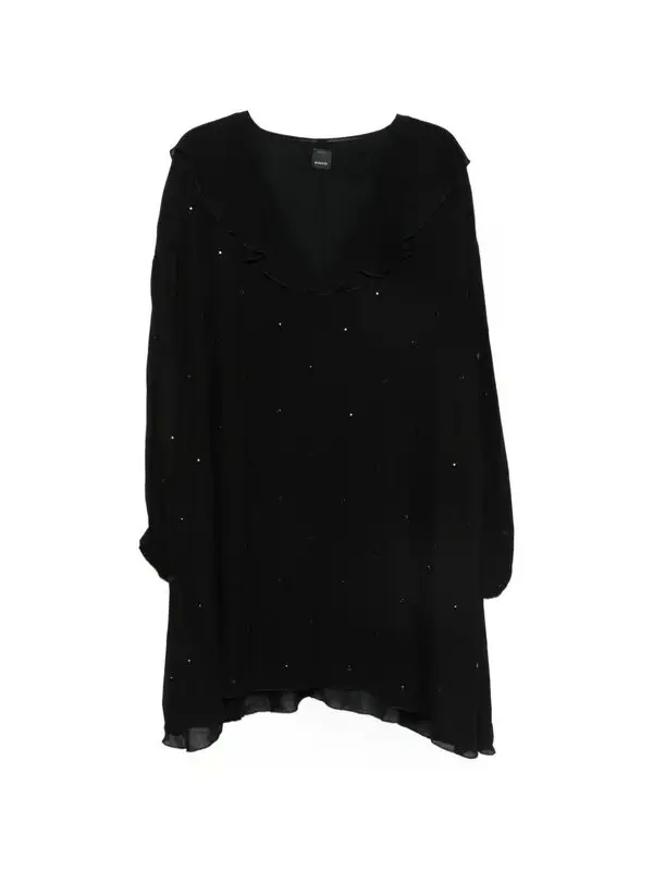 Pinko Ruffled Embellished Dress