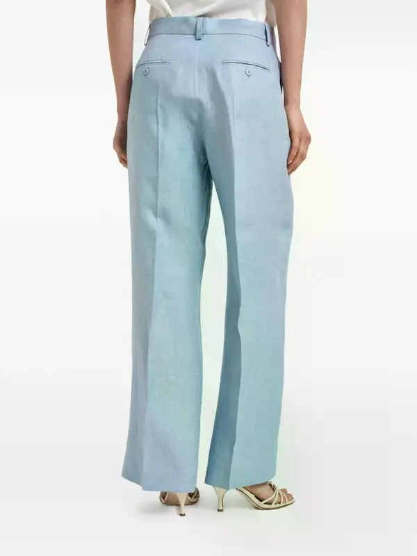 Max Mara Linen Tailored Trousers - Blue