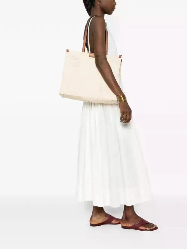 CROMIA Solana Coral-motif Canvas Tote Bag