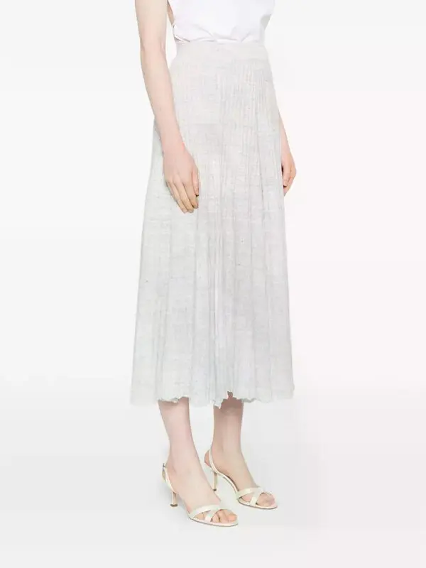 Fedeli Ribbed Knit Midi Skirt