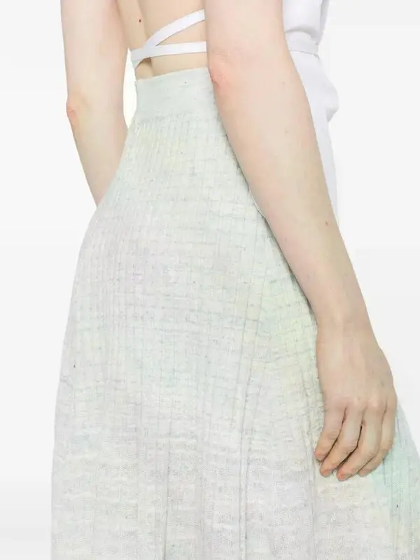 Fedeli Ribbed Knit Midi Skirt