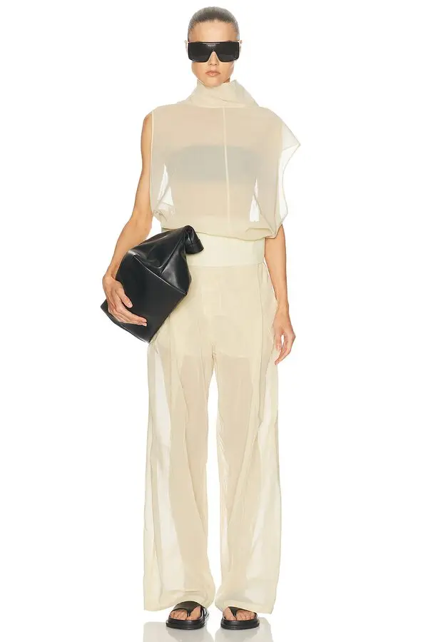 Sportmax Grado High Neck Top - Ecru