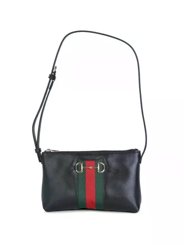 Gucci Horsebit Striped Crossbody Bag
