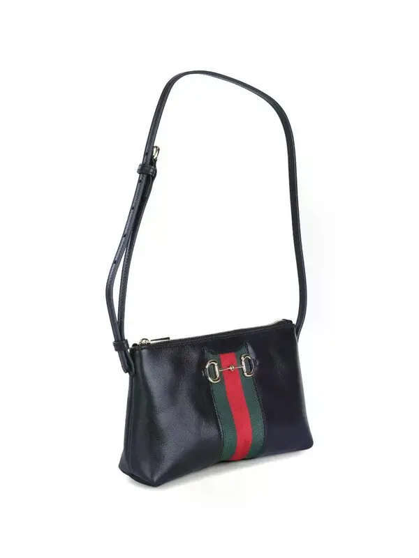 Gucci Horsebit Striped Crossbody Bag