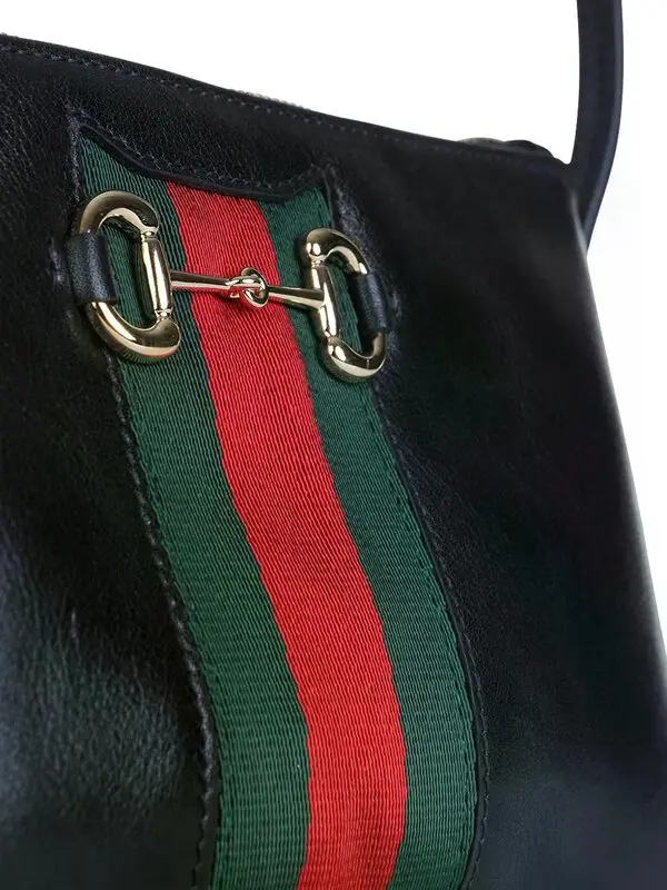 Gucci Horsebit Striped Crossbody Bag