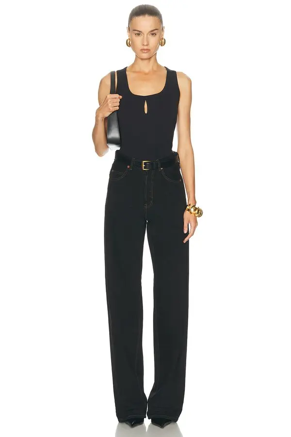 Victoria Beckham Split Tank Top - Black