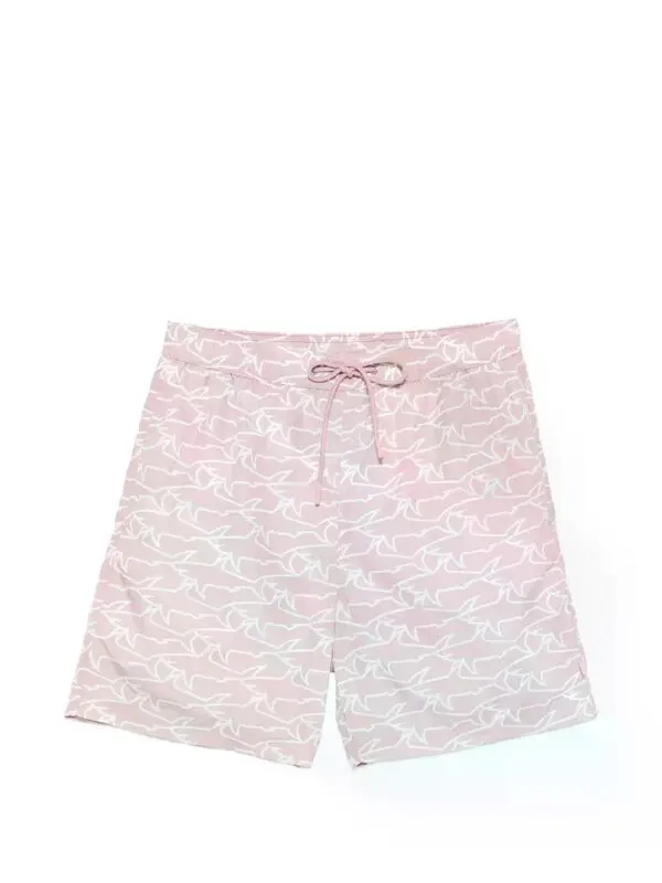 Paul & Shark Shark-print Swim Shorts - Pink