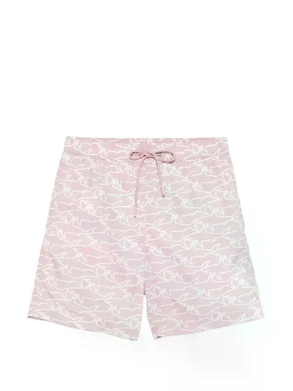 Paul & Shark Shark-print Swim Shorts - Pink
