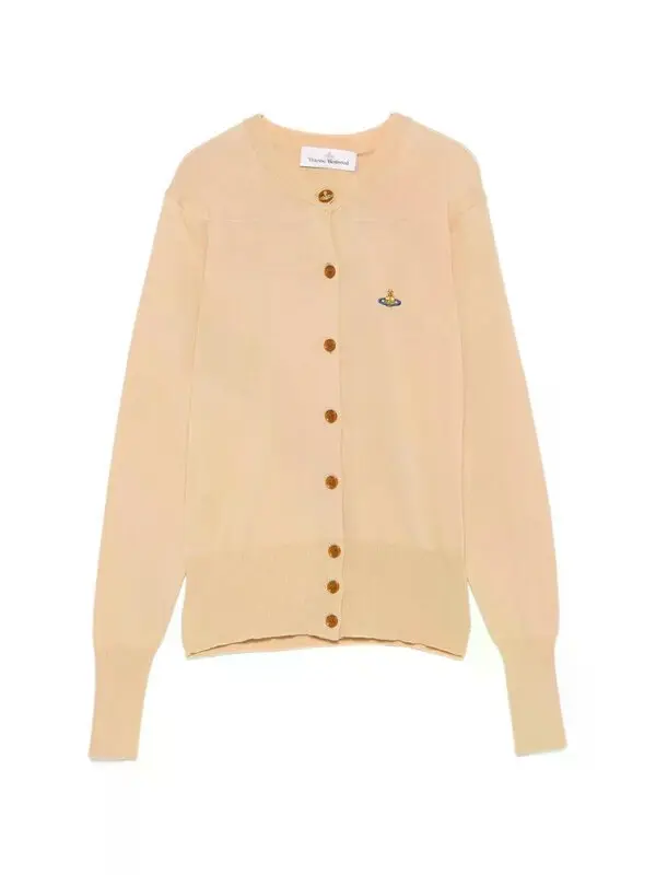 VIVIENNE WESTWOOD Logo-embroidered Cardigan - Neutrals