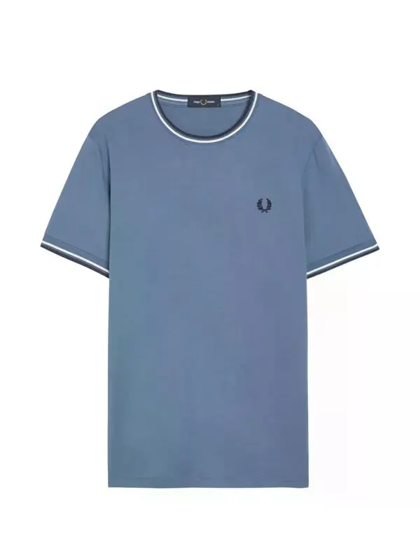 Fred Perry Twin Tipping Cotton T-shirt - Blue
