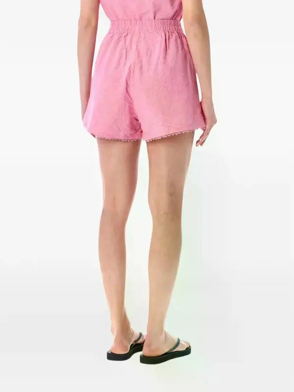 American Vintage Feoly Lace-trim Shorts - Pink