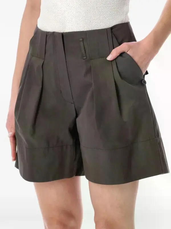 LOW CLASSIC Pleated Wide-leg Shorts