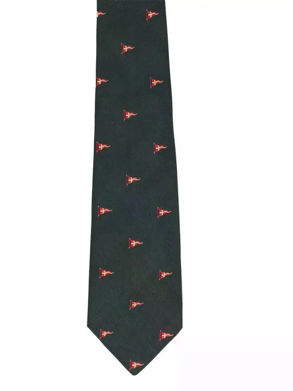 Vintage Flag-print Tie