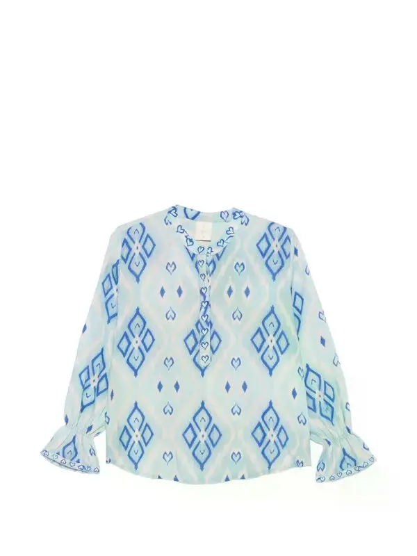 Nimo With Love Ikat-pattern Blouse