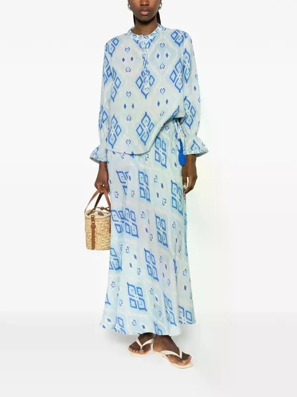 Nimo With Love Ikat-pattern Blouse