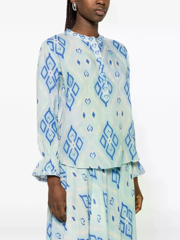 Nimo With Love Ikat-pattern Blouse