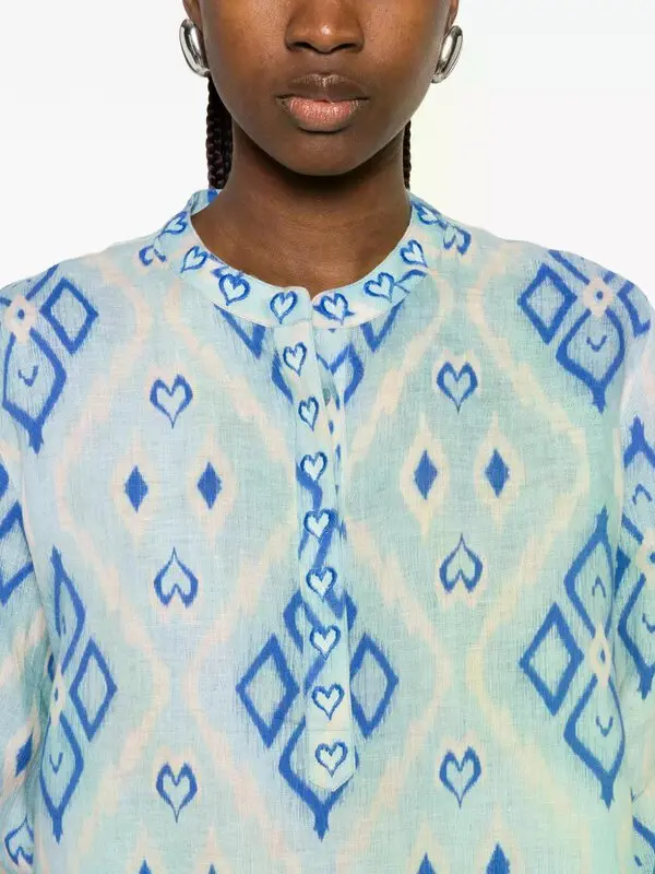 Nimo With Love Ikat-pattern Blouse