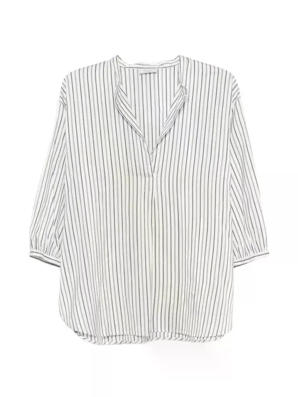 Peserico Striped Cotton Blouse