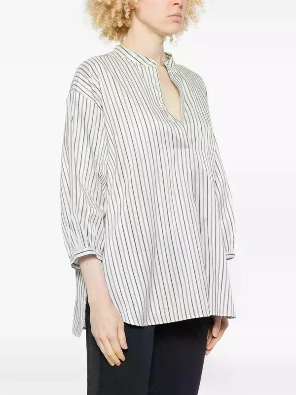 Peserico Striped Cotton Blouse