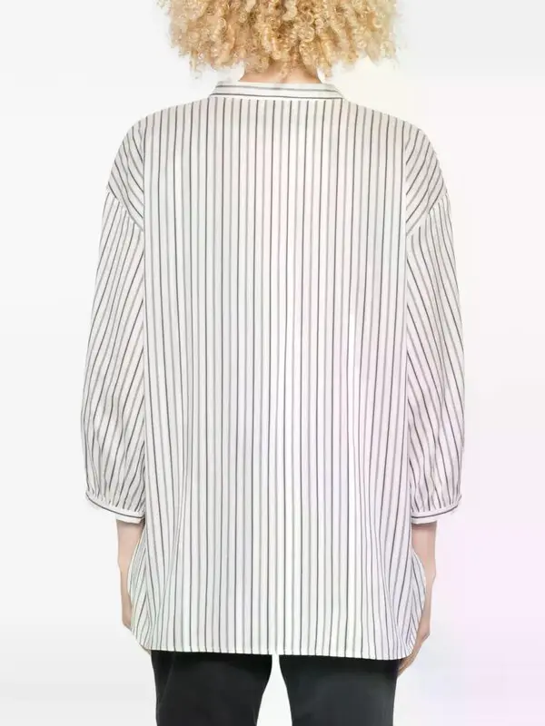 Peserico Striped Cotton Blouse