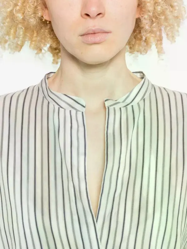 Peserico Striped Cotton Blouse
