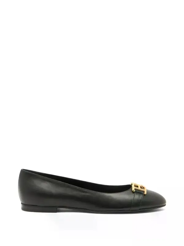 Bally Logo-plaque Leather Ballet Flats