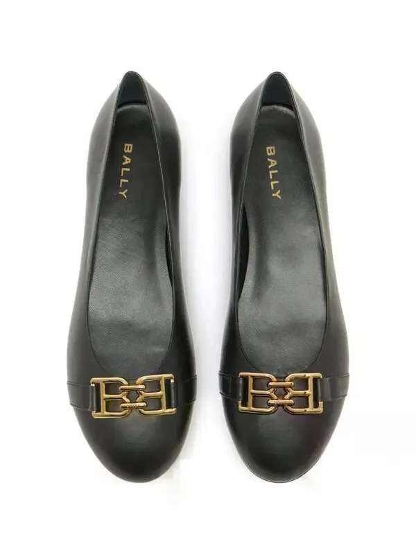 Bally Logo-plaque Leather Ballet Flats