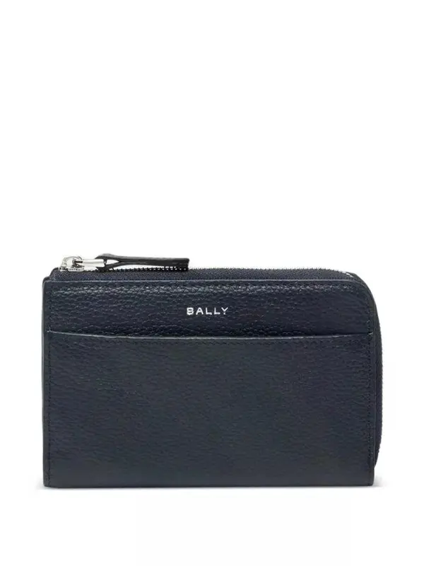 Bally Capitol Logo-detail Grained Leather Card Holder - Blue