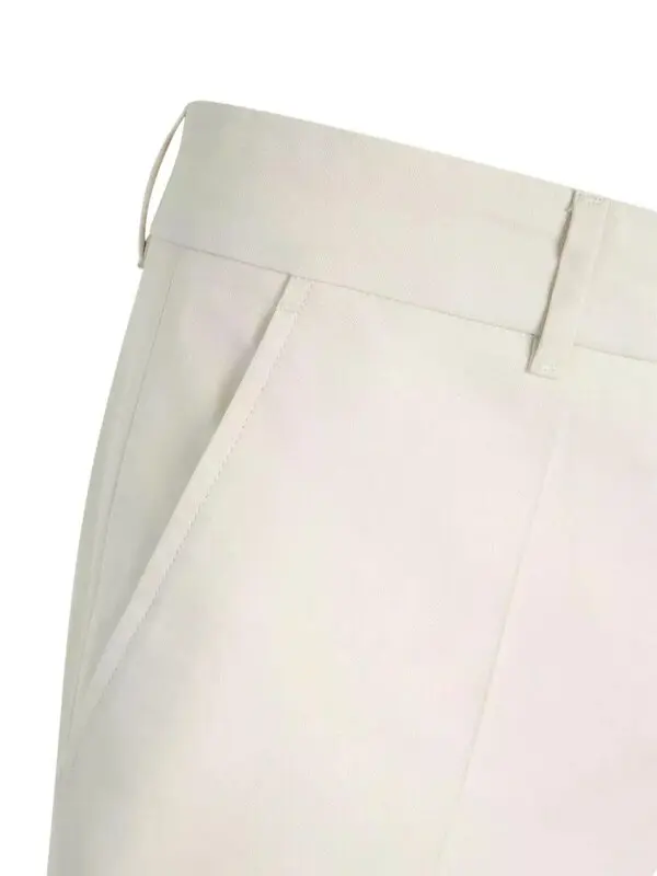 Bally Button-fastening Pleated Cotton Chino Trousers