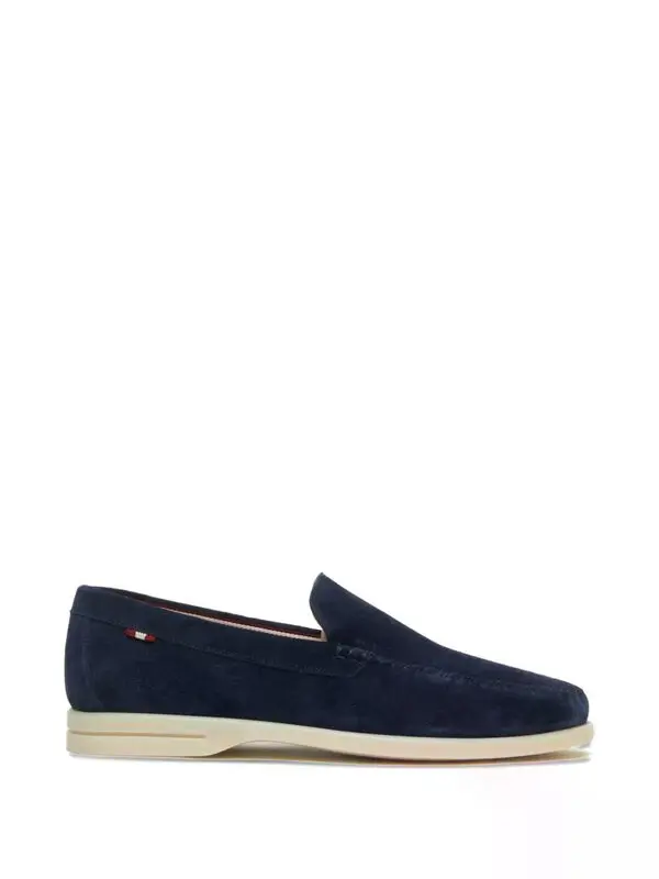 Bally Switz Moc Suede Loafers - Blue
