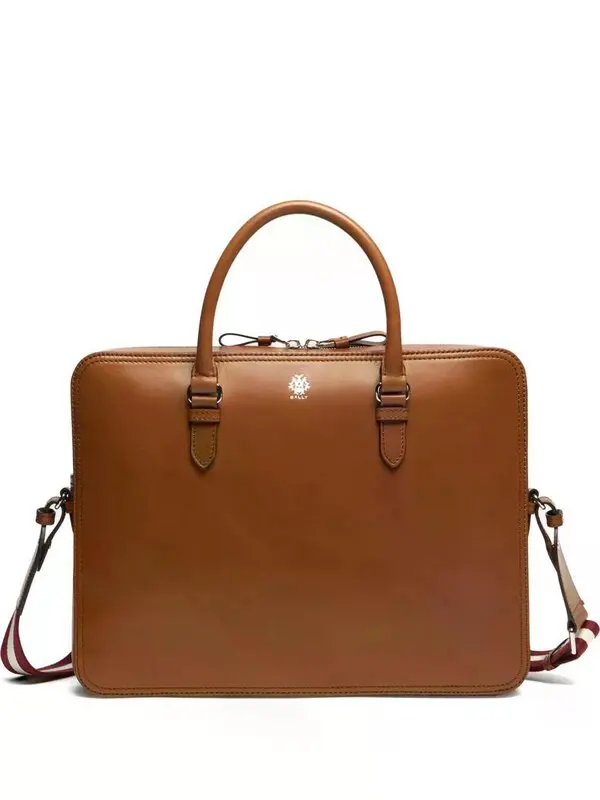 Bally Leather Briefcase - Brown