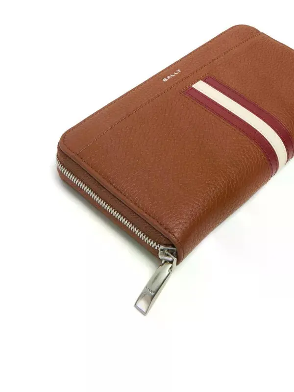 Bally Ribbon Zip-around Grained Leather Wallet