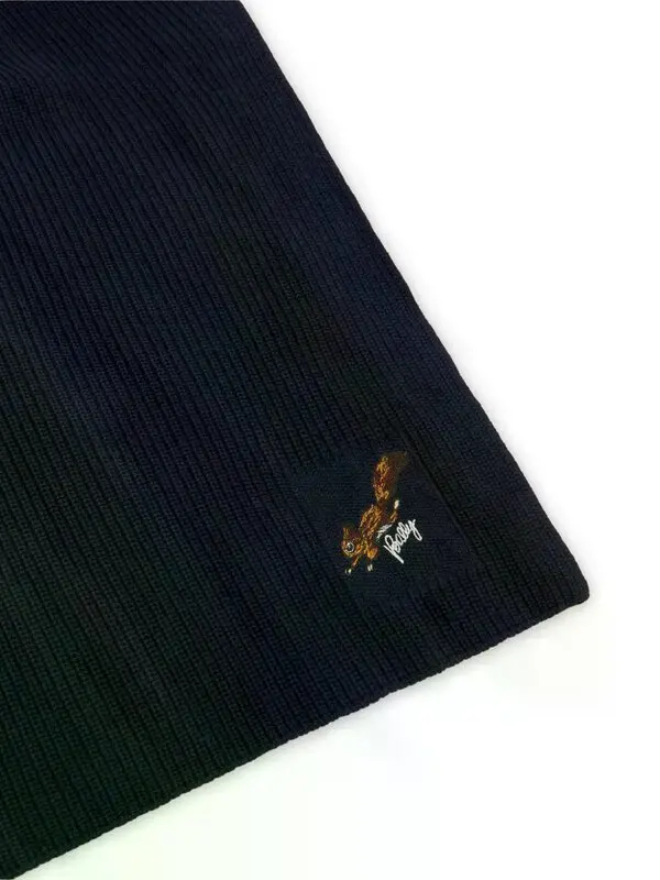 Bally Logo-embroidered Ribbed-knit Scarf