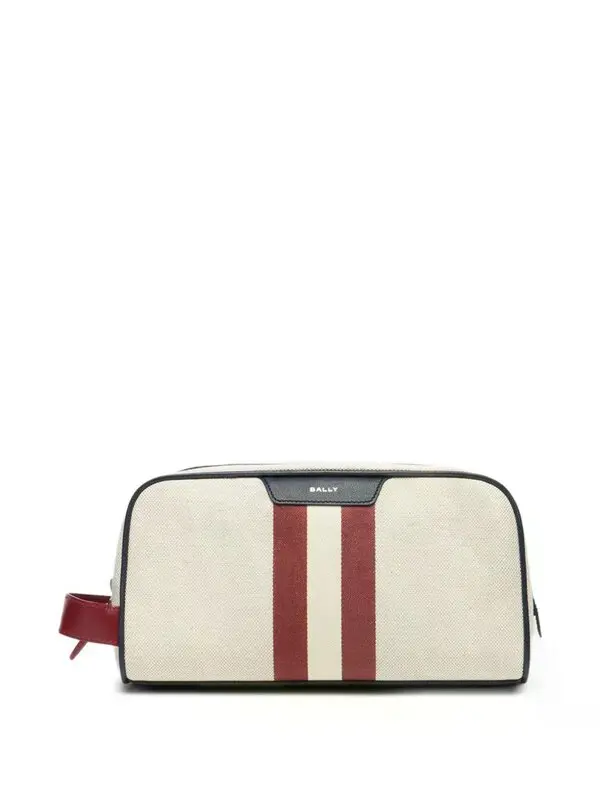 Bally Striped Necessaire - Neutrals