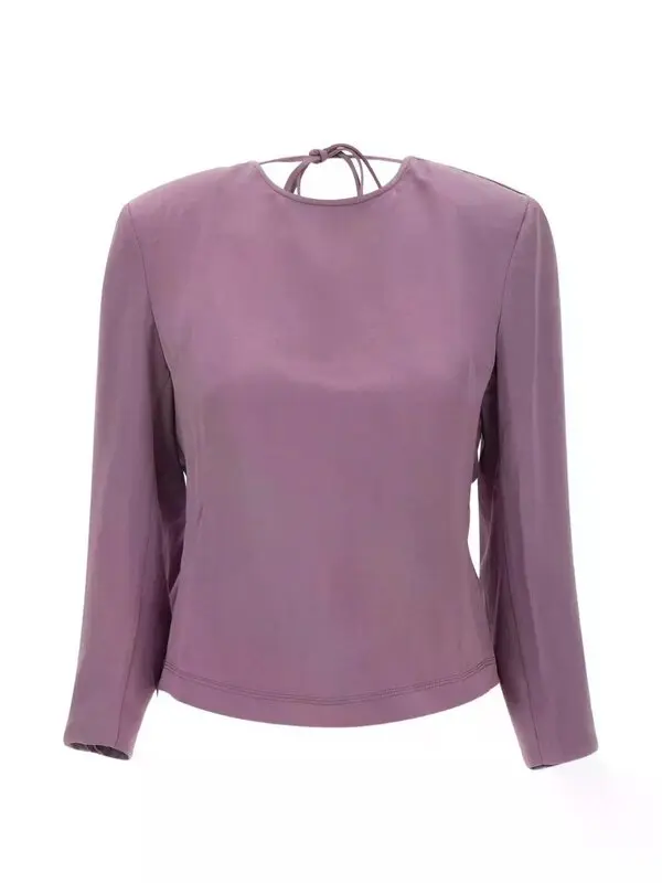 JACQUES Draped Open-back Blouse