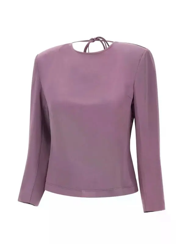 JACQUES Draped Open-back Blouse