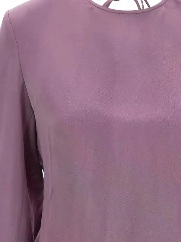 JACQUES Draped Open-back Blouse