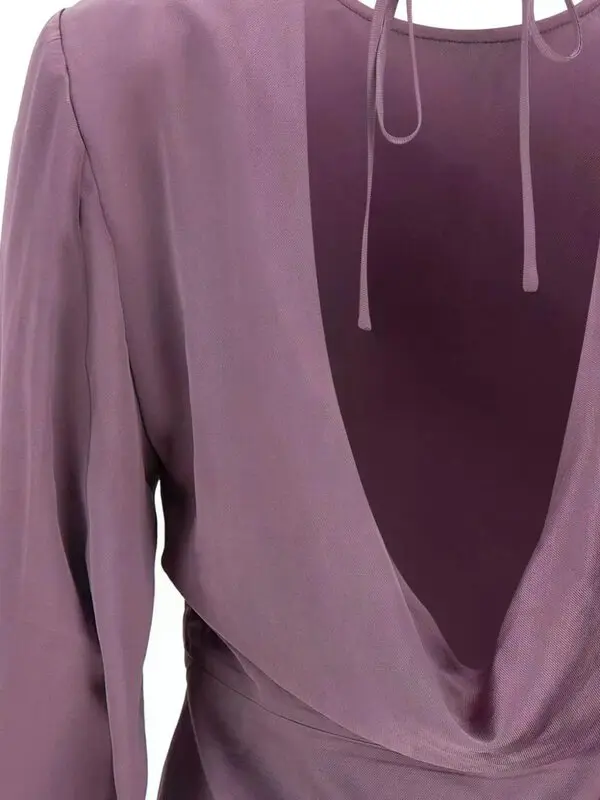 JACQUES Draped Open-back Blouse