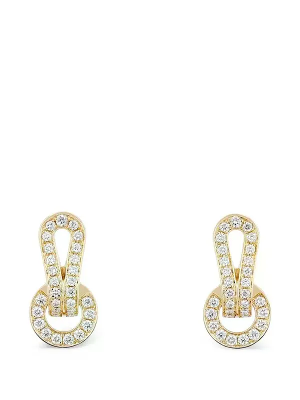 CARTIER 2010s Agrafe Diamond Earrings - Gold