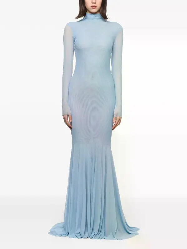 ATU BODY COUTURE High-neck Maxi Dress - Blue