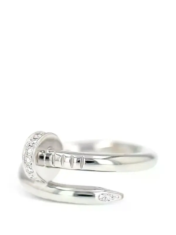 CARTIER 18k White Gold Juste Un Clou Diamond Ring - Silver