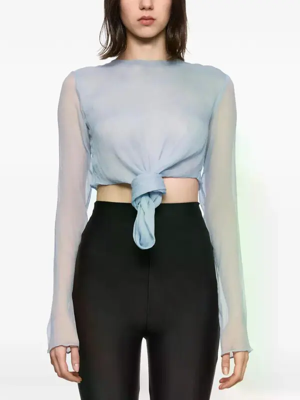 ATU BODY COUTURE Knot-detail Top - Blue