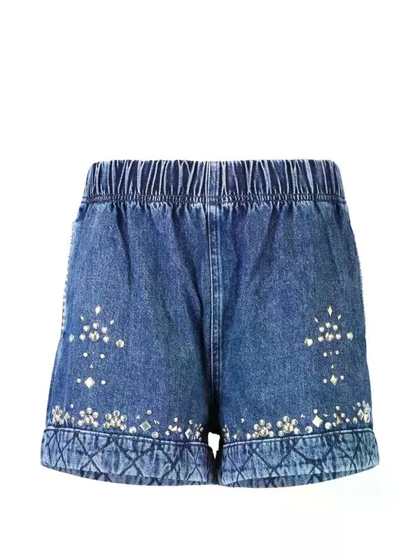 HAYLEY MENZIES Cyndi Stud-embellished Denim Shorts