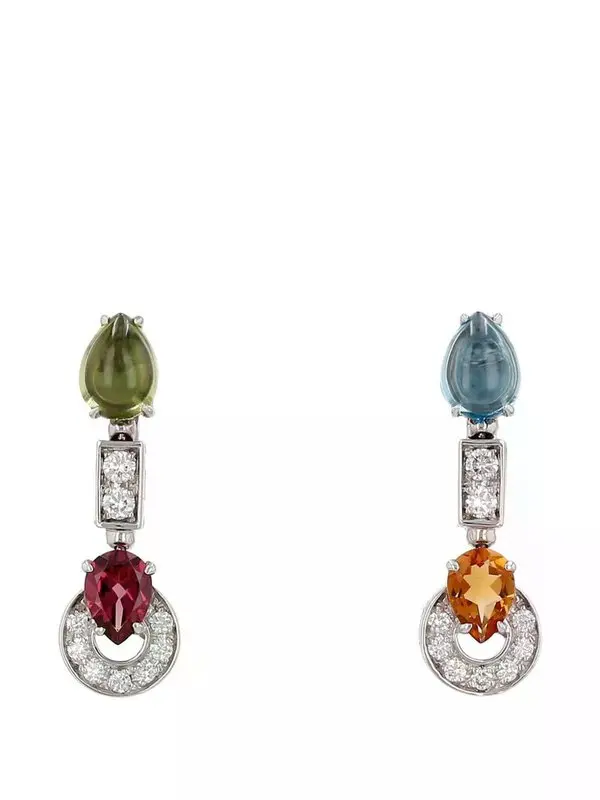 BVLGARI 2010s Allegra Diamond And Multi-stone Earrings - Silver