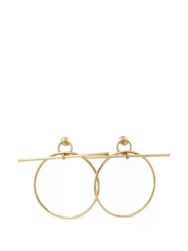 Hermès 2010s Large Loop Anchor Earrings - Gold