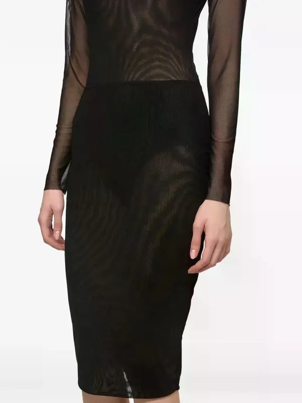 ATU BODY COUTURE Semi-sheer Midi Skirt