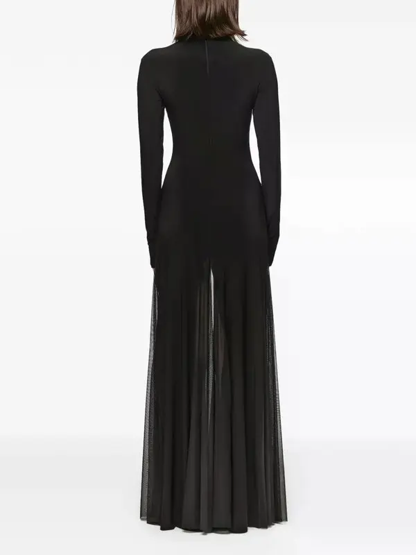 ATU BODY COUTURE Mesh-paneled Maxi Dress - Black