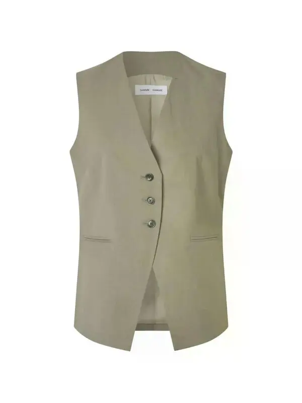 SAMSOE SAMSOE Melange Effect V-neck Waistcoat