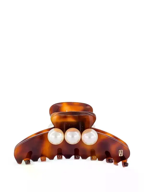 Alexandre De Paris Tortoiseshell Hair Clip - Brown