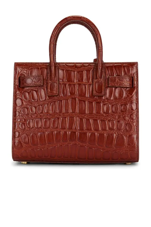 Saint Laurent Nano Sac De Jour Carryall Bag - Rust Brown